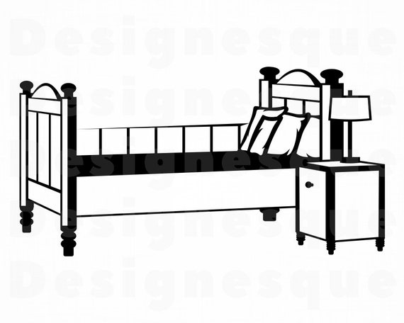 Bed Cut Files For Silhouette Sleeping Svg Bed SVG Eps Bed Clipart ...