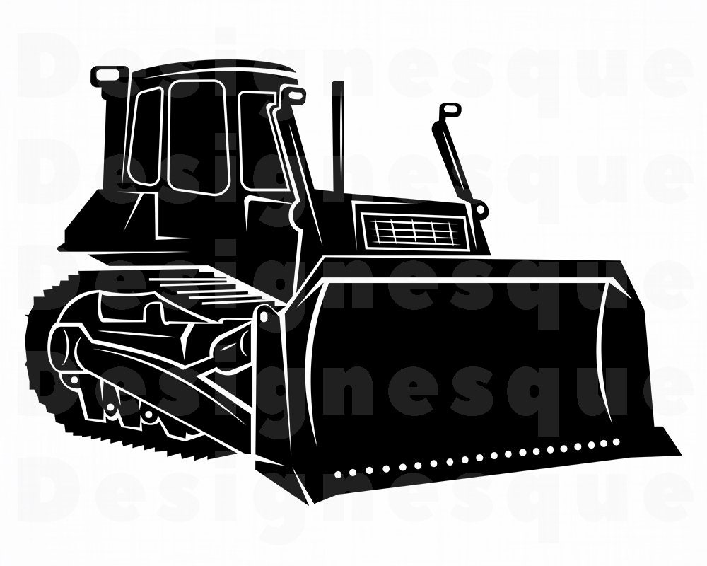 Large Bulldozer svg Bulldozer png Construction Monogram svg. Heavy ...