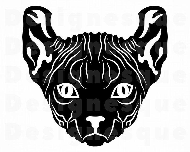 Sphynx Cat Clipart Sphynx Cat Cut Files For Silhouette Png Eps Vector ...