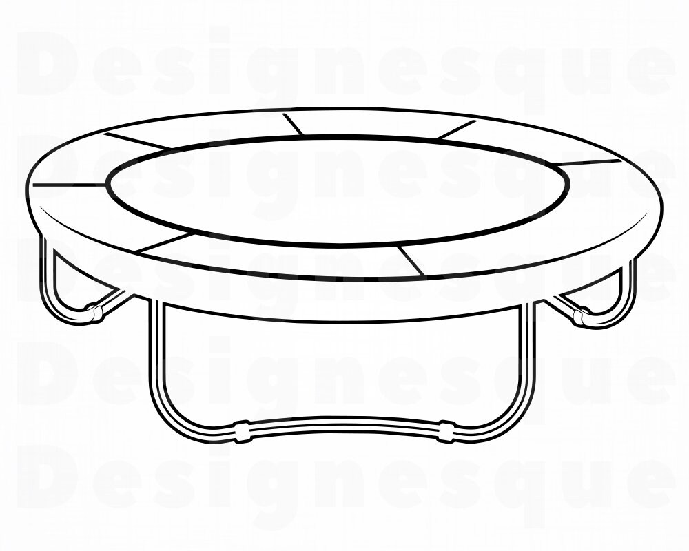 Trampoline Clipart Black And White