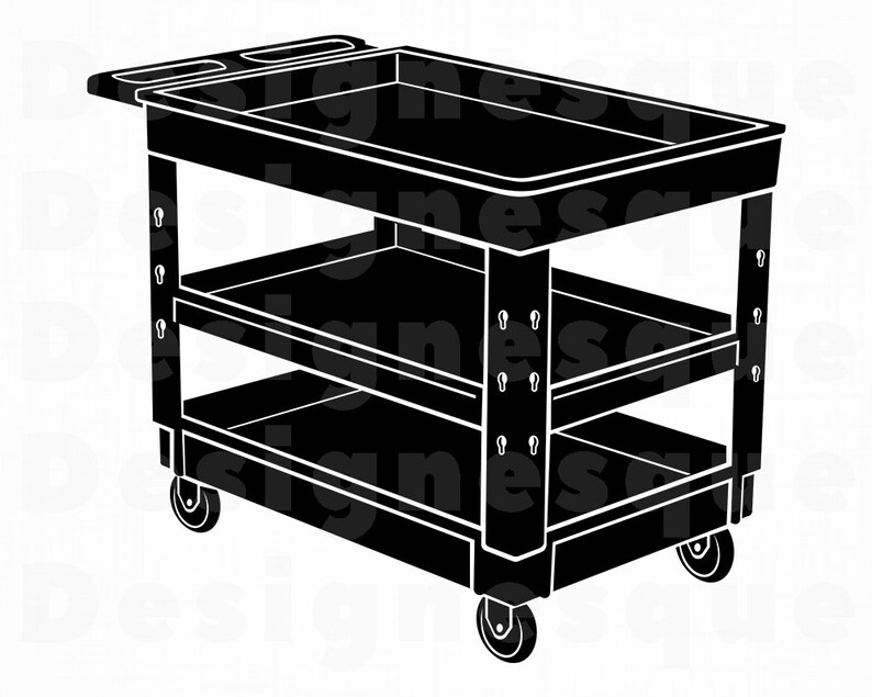 Cart SVG Utility Cart Svg Shelf Tray Cart Clipart Cart | Etsy