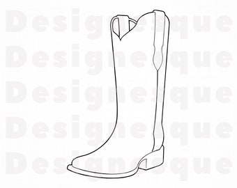 Eps Vector Png Footwear SVG Boot Clipart Boot Dxf Boot Files for Cricut ...