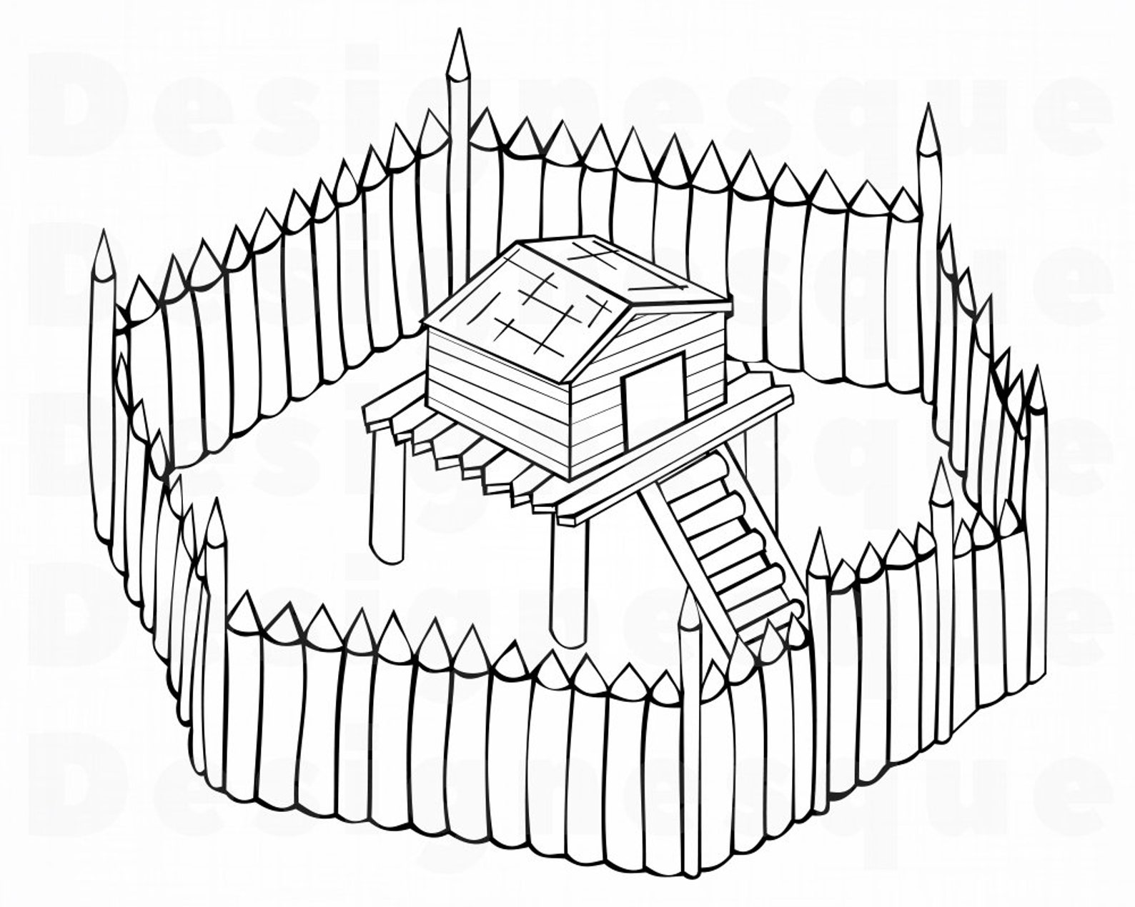 Fort SVG Wooden Fort SVG Fort Clipart Fort Files for | Etsy New Zealand