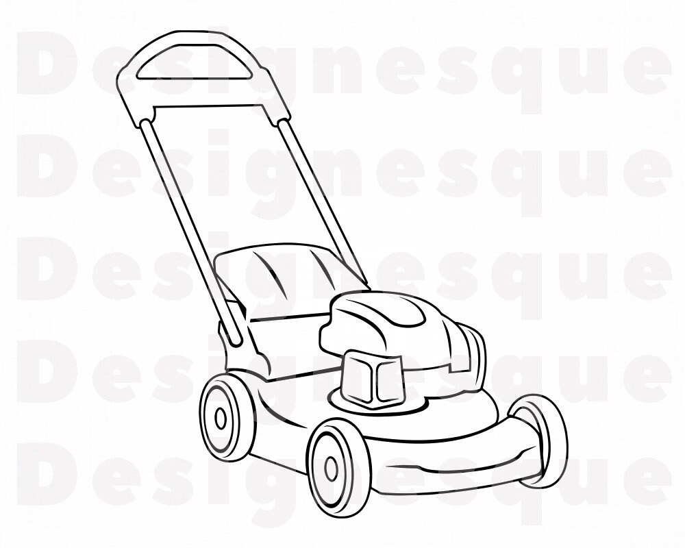 Lawn Mower Outline 3 SVG Lawn Mower SVG Landscaping Svg | Etsy