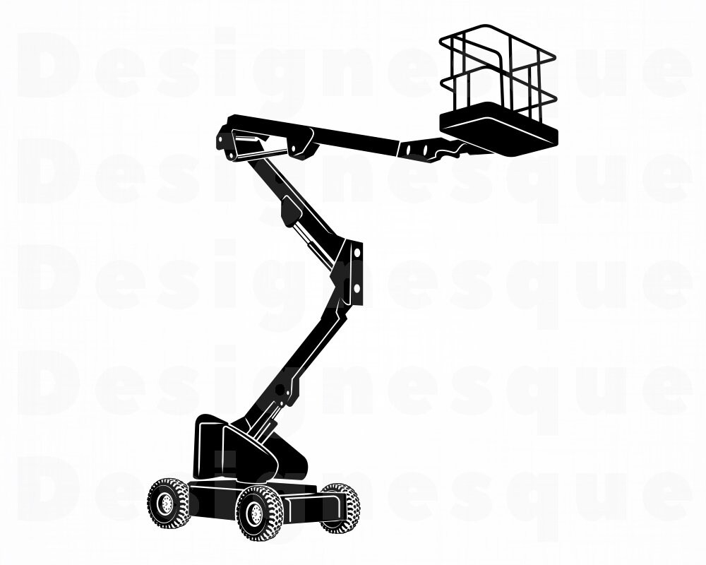 Cherry Picker Svg Bucket Truck Svg Aerial Work Platform Svg | Etsy