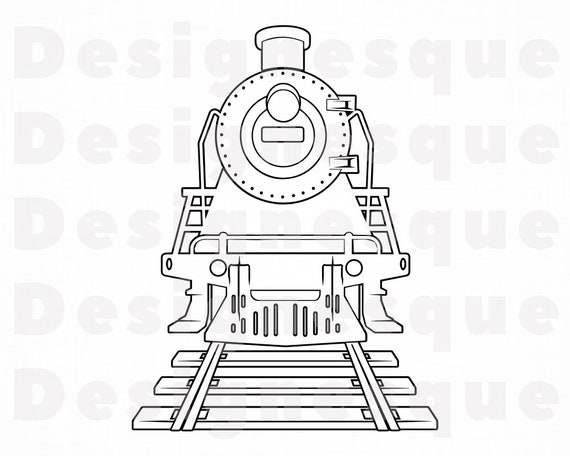 Dxf Steam Engine Train Clipart Train Svg Train Cut Files For Silhouette