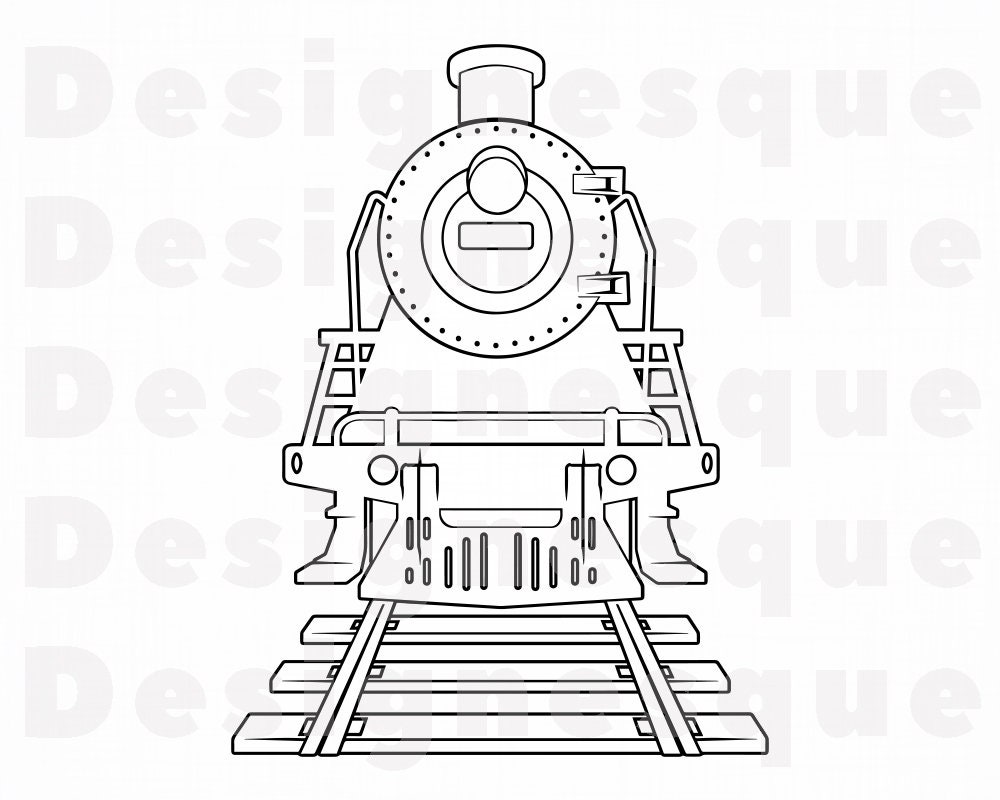 Train Outline Svg Train Svg Steam Engine Svg Locomotive Etsy Images