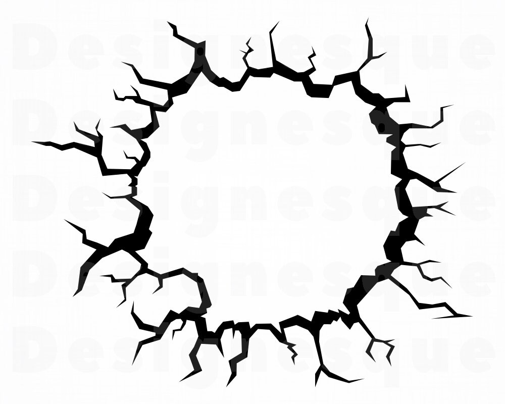 Cracked Wall SVG Explosion Svg Bullet Hole Svg Broken Wall | Etsy