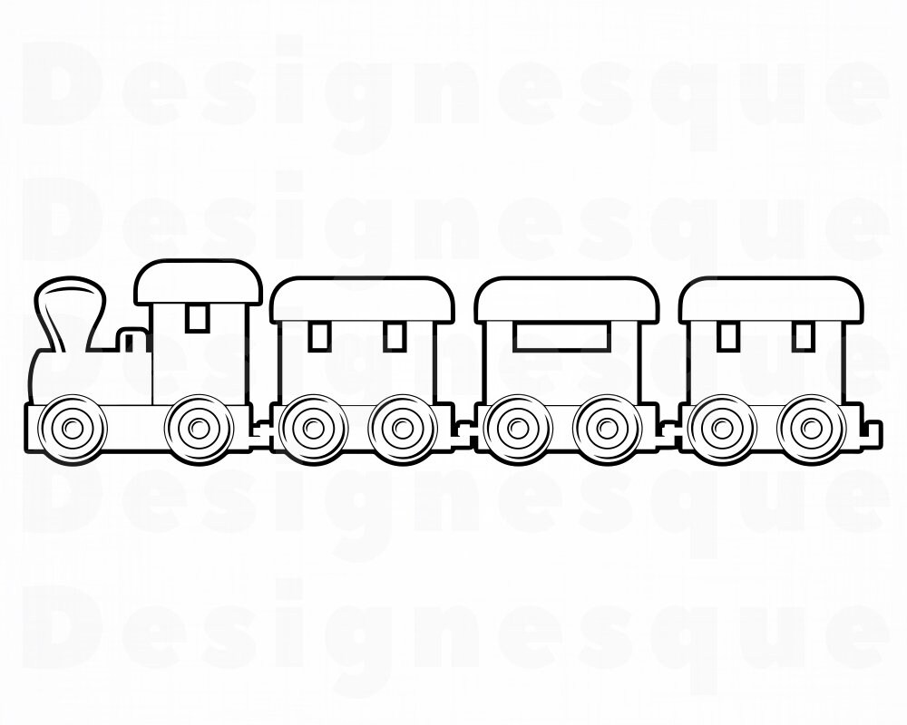 Choo Choo Train Outline Svg Toy Train Svg Choo Choo Train Etsy