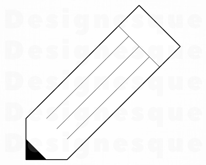Pencil Outline SVG Pencil Outline Clipart Pencil Outline | Etsy