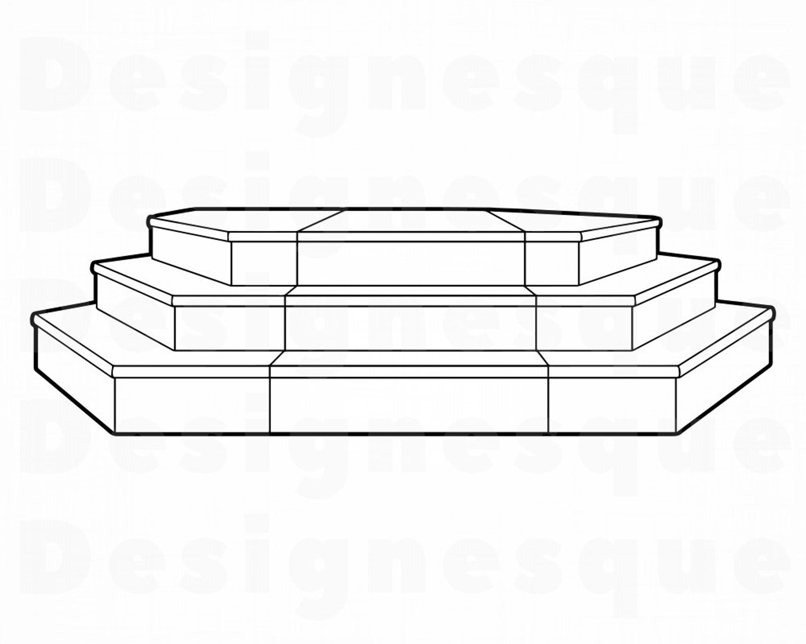 Stage Outline SVG Stage SVG Podium Svg Stage Clipart Stage | Etsy