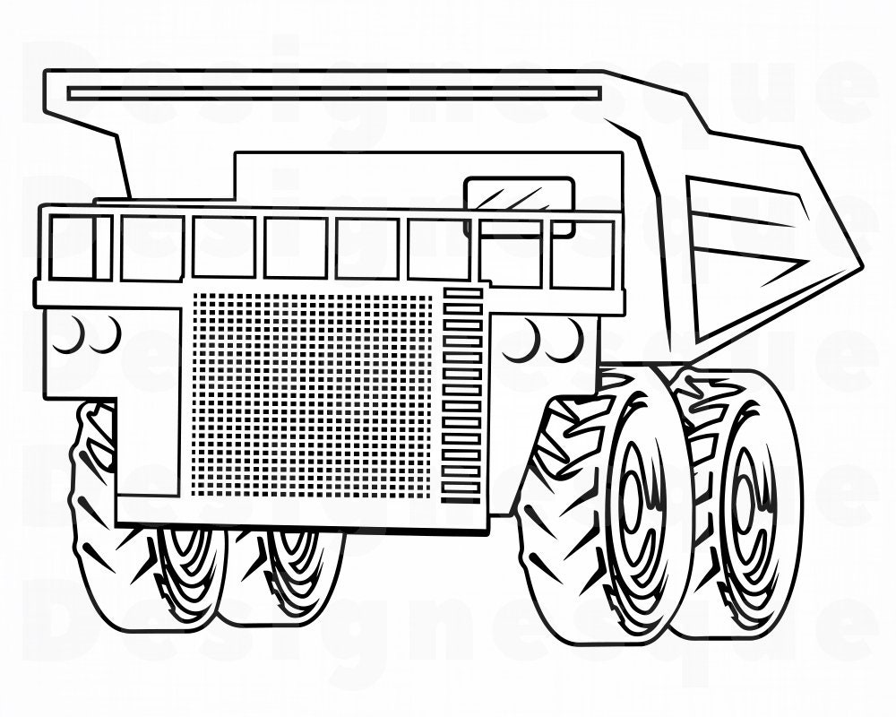 Png Cut Files For Silhouette Haul Truck Outline #4 SVG Heavy Equipment ...