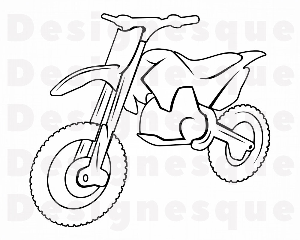 Dirt Bike Outline 4 SVG Dirt Bike SVG Motocross Svg Dirt | Etsy