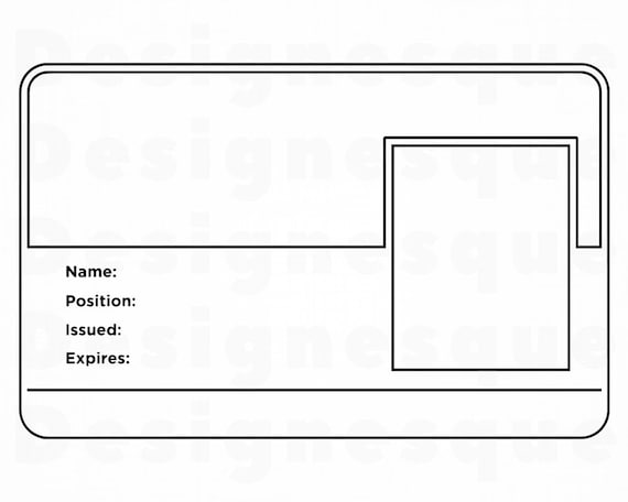 ID Card Outline Svg ID Card Svg ID Svg Drivers Licence Svg | Etsy