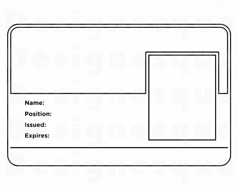 ID Card Outline Svg ID Card Svg ID Svg Drivers Licence Svg | Etsy