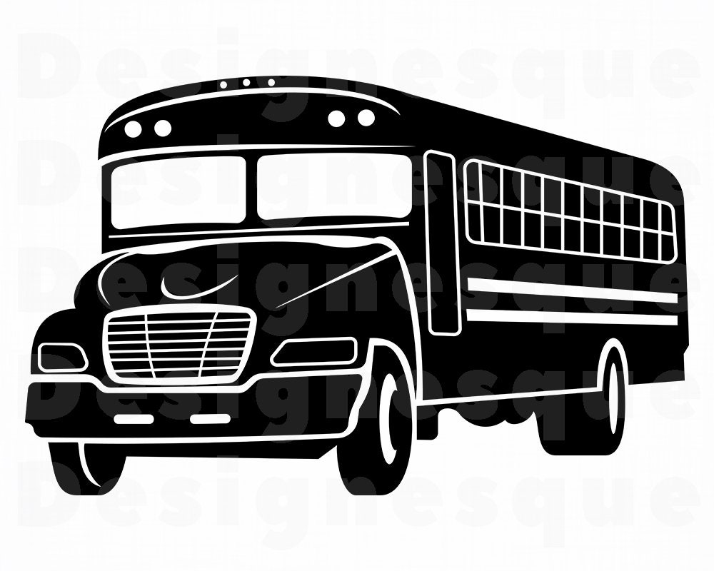 School Bus Files for Cricut School Bus SVG Dxf School Bus Outline SVG ...