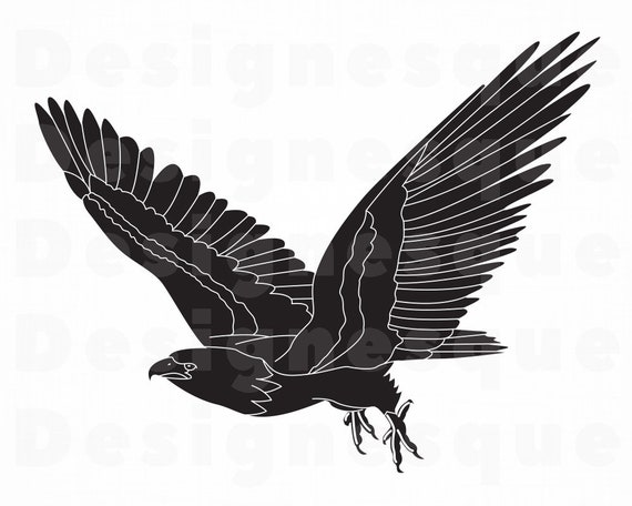 Hawk Dxf Hawk Svg Hawk Outline SVG Hawk Eps Hawk Png Hawk Vector Hawk ...