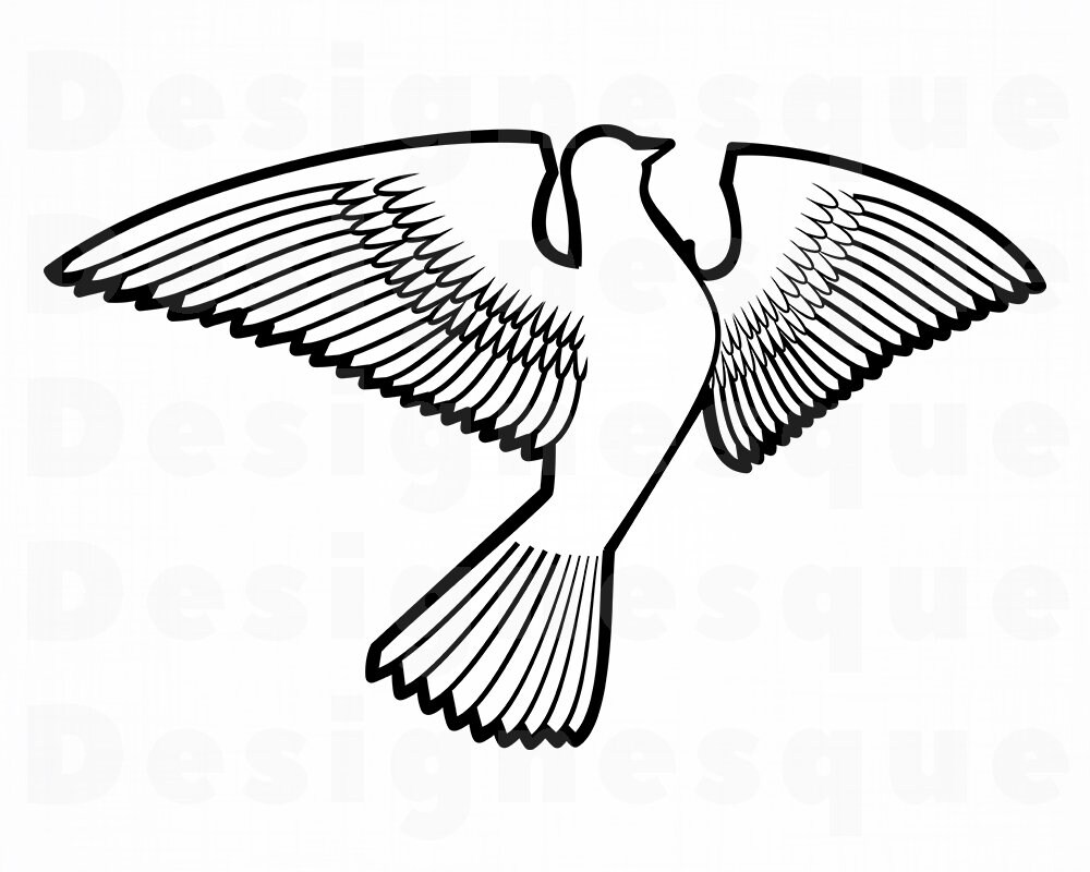Dove Dxf Pigeon SVG Bird Svg Dove #5 SVG Dove Clipart Dove SVG Png Eps ...