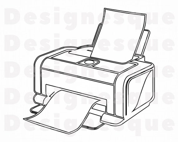 Printer Outline 4 SVG Printer SVG Printing Svg Office Svg | Etsy