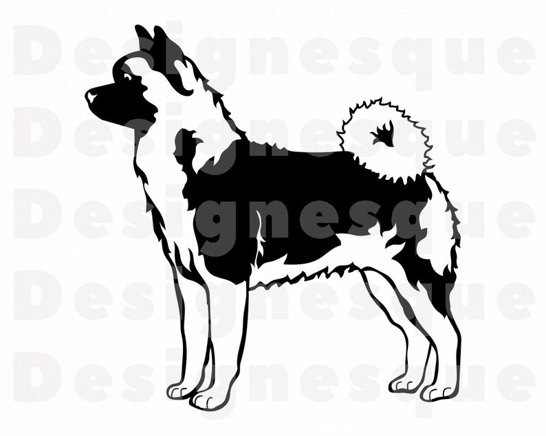 Akita SVG Perro Svg Akita Clipart Akita Archivos para | Etsy