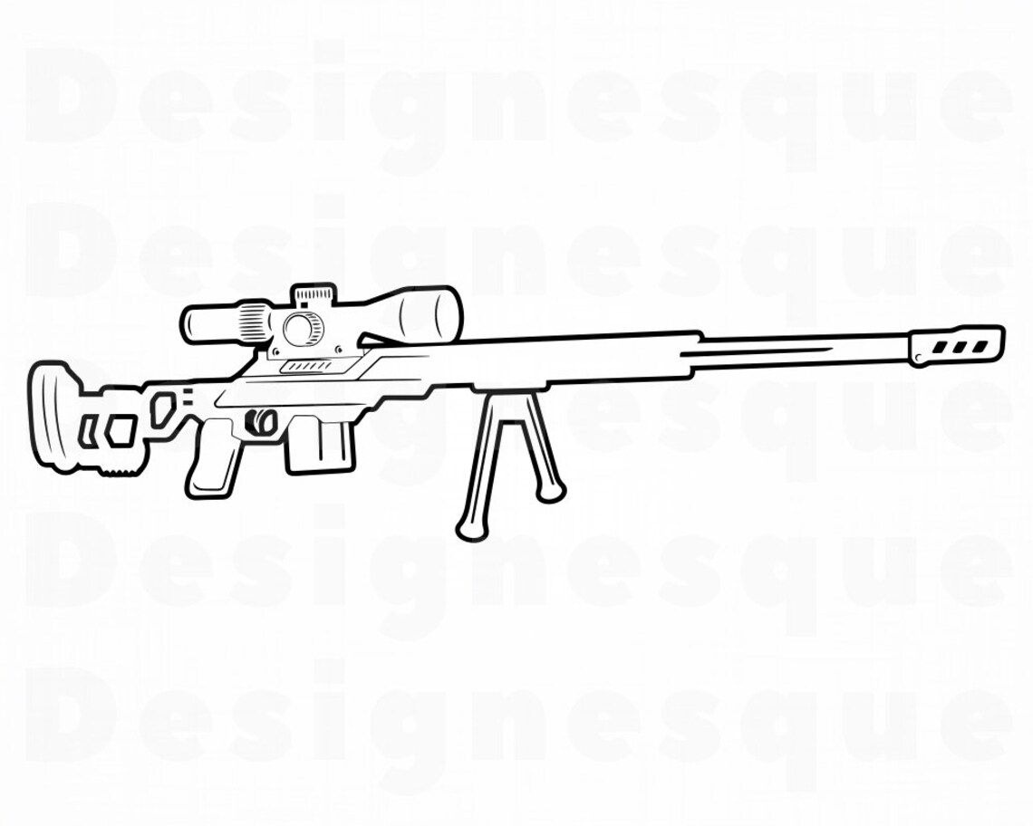 Sniper Rifle Outline SVG Sniper Gun Svg Sniper Rifle | Etsy