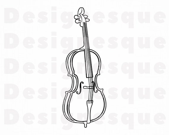 Cello Logo Outline Svg Cello Files for Cricut Cello Png Cello Dxf Eps ...