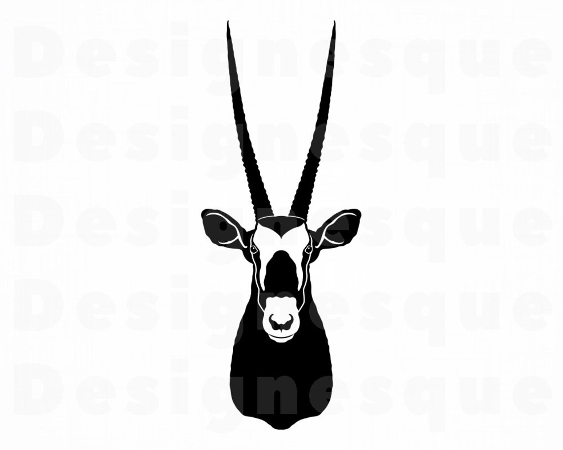 Oryx Head SVG Oryx Mascot SVG Safari Animals Svg Oryx | Etsy
