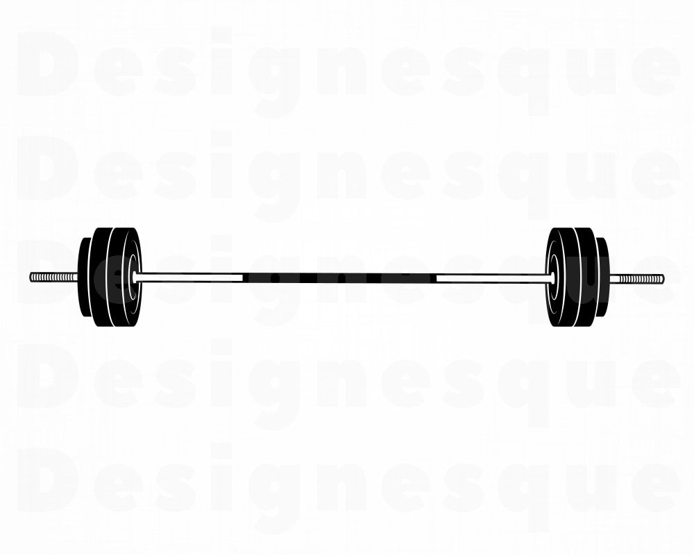 Dxf Files for Cricut Png Eps, Cut Files For Silhouette Barbell Outline ...