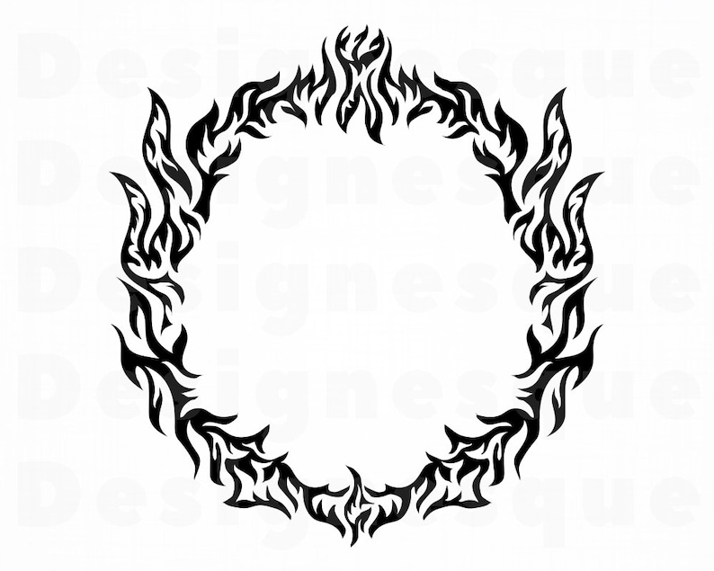 Fire Ring SVG Flaming Circle Svg Flaming Ring Svg Fire Ring | Etsy