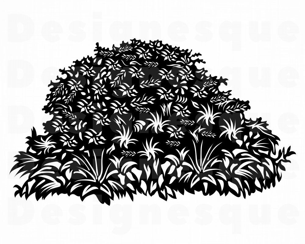 Eps Vector Bushes SVG Bushes Png Bushes Outline SVG Bushes Clipart ...