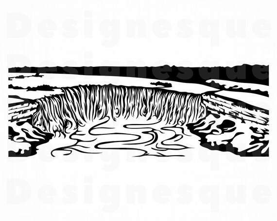 Waterfall SVG Water Falls SVG Waterfall Clipart Waterfall | Etsy