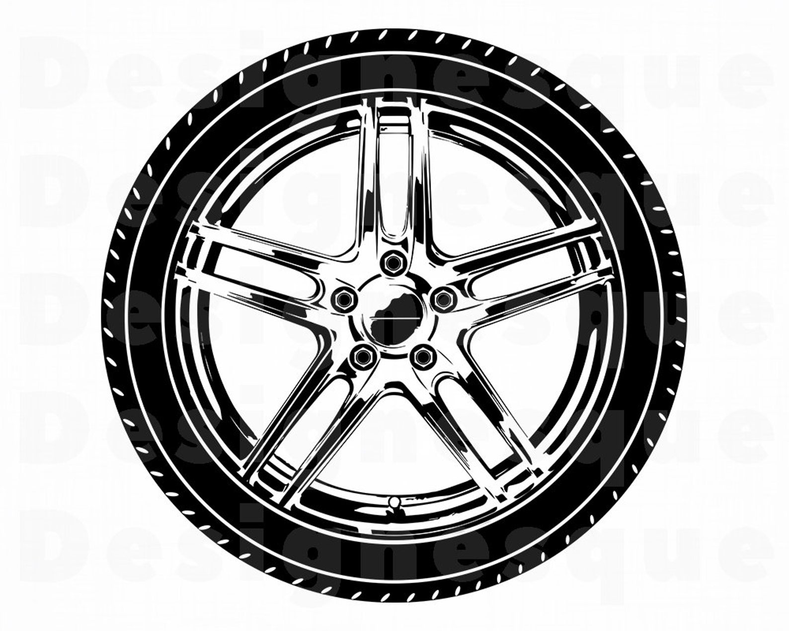 Wheel 7 SVG Wheel Svg Car Tire Svg Wheel Clipart Wheel | Etsy