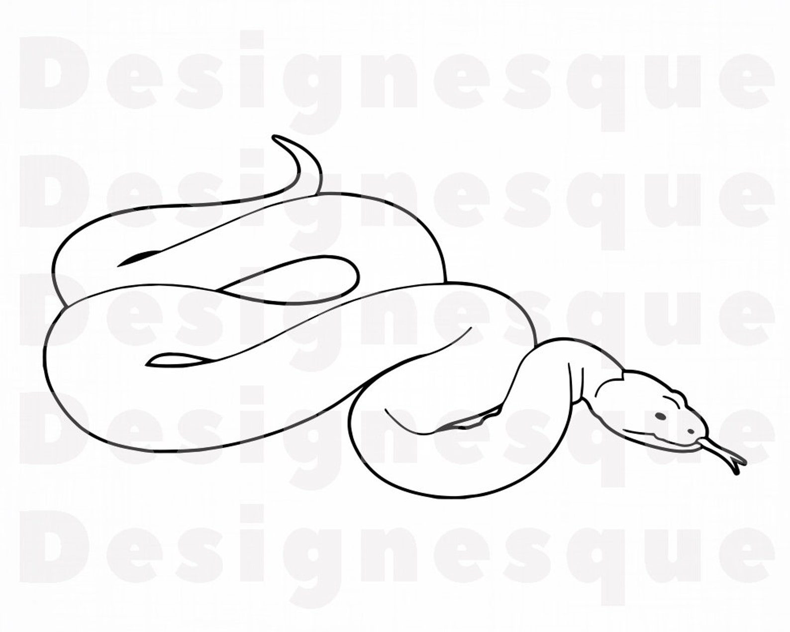 Anaconda Outline SVG Anaconda SVG Snake Svg Python Svg | Etsy