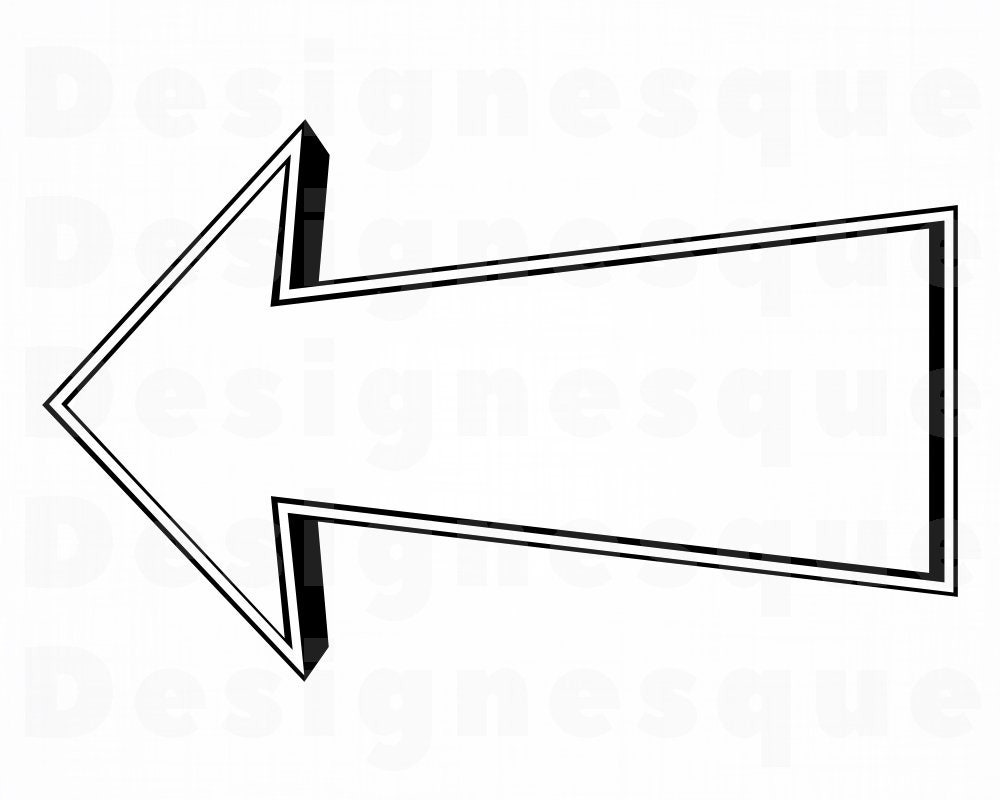 Direction Arrow Outline SVG Direction Arrow Svg Pointing | Etsy