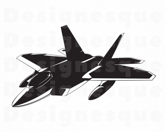Stealth Jet Fighter Outline #2 SVG Stealth Aircraft Svg Clipart Png ...