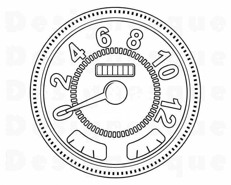 Speedometer Outline SVG Speedometer SVG Gauge Icon SVG | Etsy