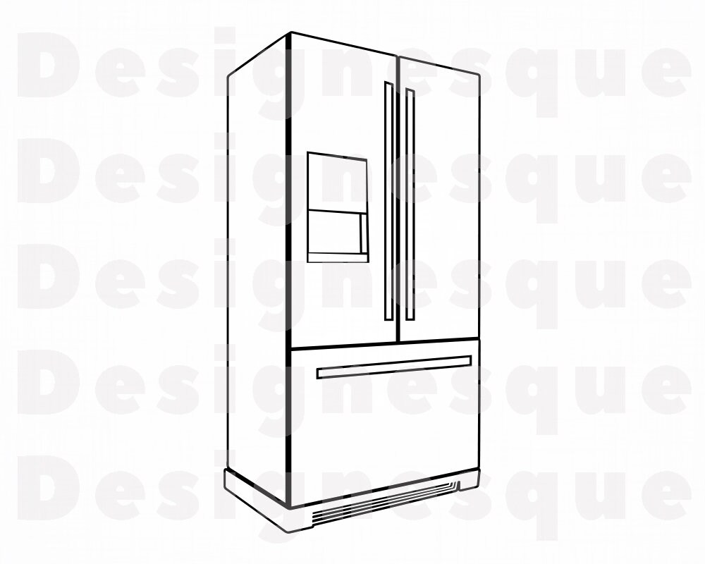 Refrigerator Outline SVG Refrigerator Svg Kitchen | Etsy