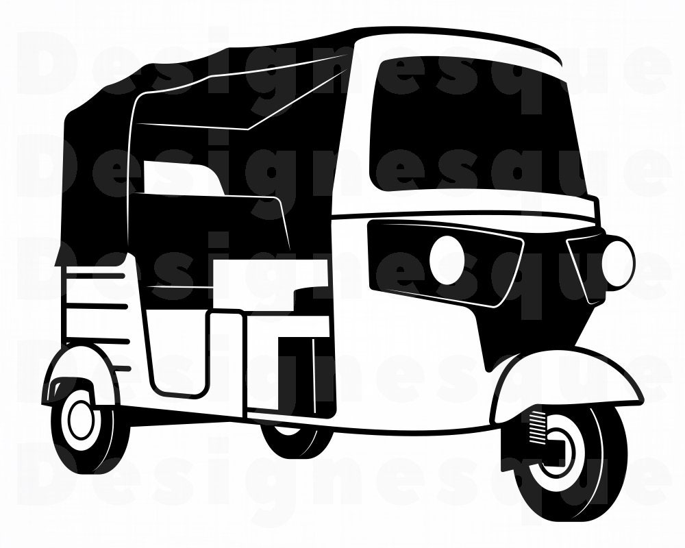 Dxf Taxi Svg Png Eps Vector Rickshaw SVG Rickshaw #2 SVG Rickshaw Files ...
