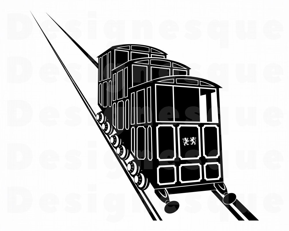 Eps Cable Car Svg Dxf Train Svg Files for Cricut Railway Svg Transport ...