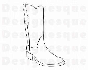 Eps Vector Png Footwear SVG Boot Clipart Boot Dxf Boot Files for Cricut ...