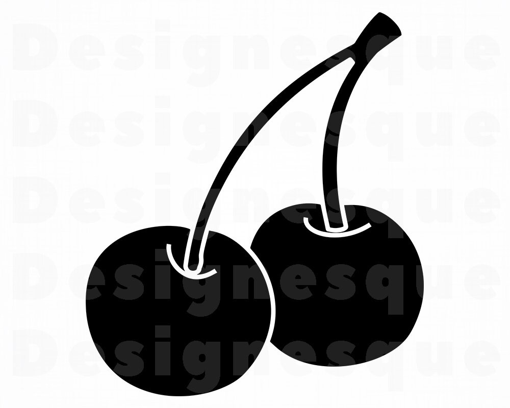Cherries SVG Cherry Cut Files For Silhouette Cherry Outline Svg Cherry ...