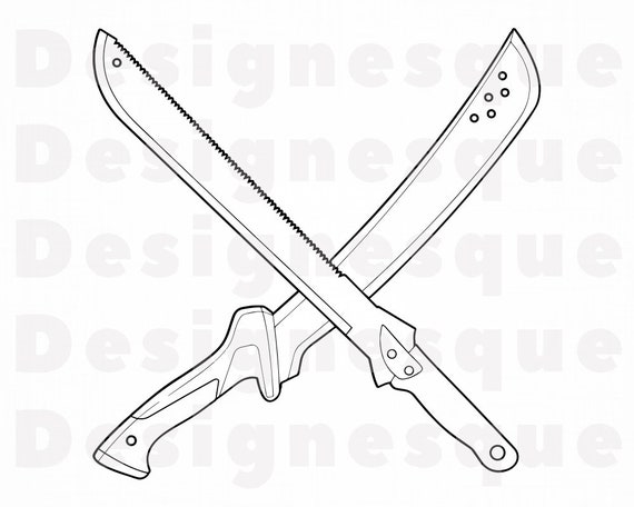 Sword Machete Files for Cricut Png Dxf Machete Cut Files For Silhouette ...