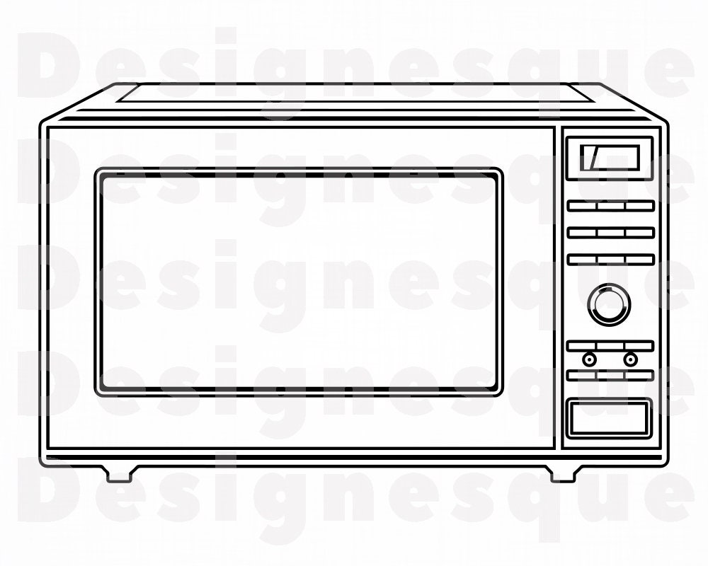 Microwave Outline SVG Microwave SVG Microwave Clipart | Etsy