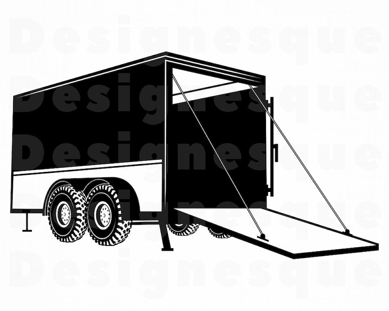 Cargo Trailer SVG Cargo Trailer Clipart Cargo Trailer Files | Etsy