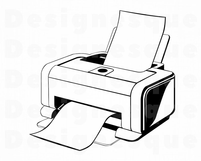 Printer 4 SVG Printer SVG Printing Svg Office Svg Printer | Etsy