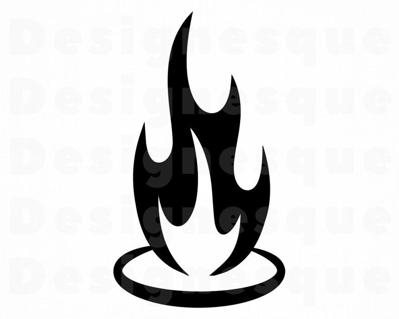 Flame Dxf Fire Clipart Flame Clipart Fire SVG Flame Cut Files For ...