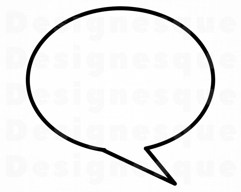 Speech Bubble 6 SVG Comic Bubble Svg Word Speech Bubble | Etsy