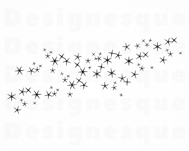Sparkles Dxf Eps Png Sparkles Cut Files For Silhouette Vector Shine Svg ...