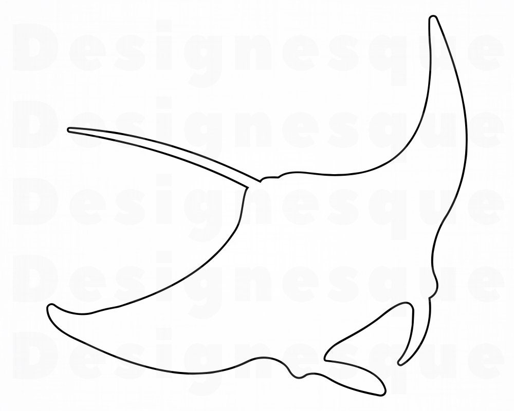 Manta Ray Outline SVG Manta Ray SVG Manta Ray Clipart Manta | Etsy
