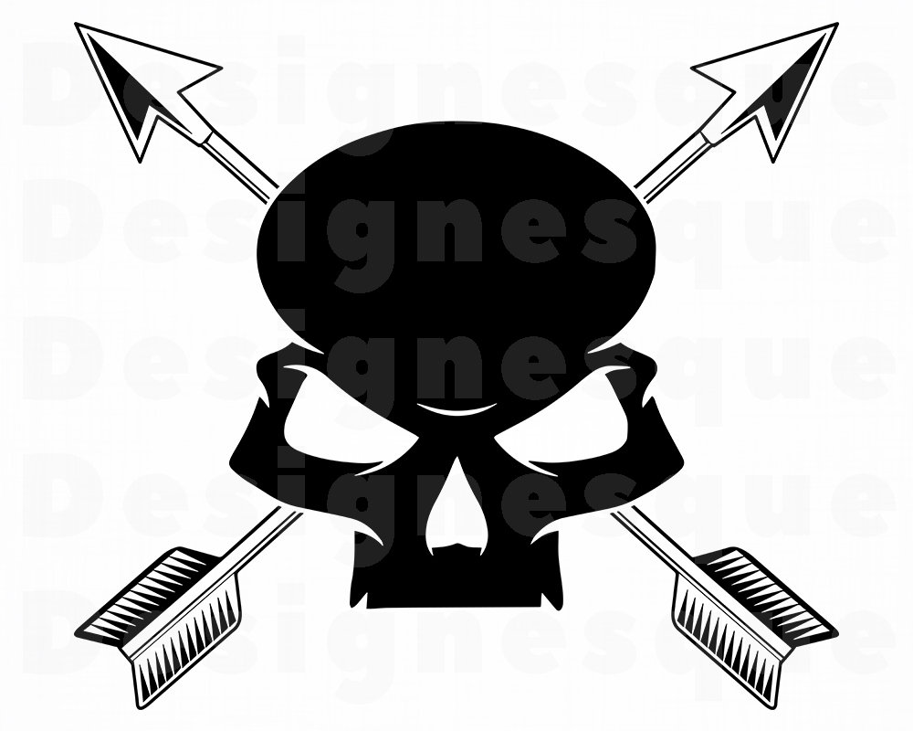 Png Eps Arrow Dxf Arrow Skull Logo #3 SVG Archery Svg Arrow Cut Files ...